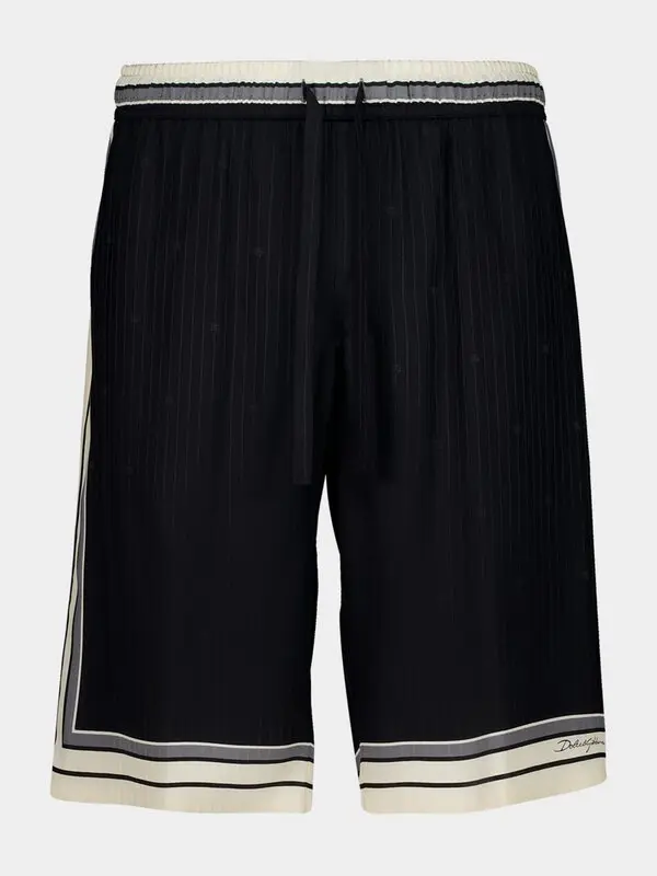 Dolce & Gabbana Vanity Silk Bermuda Shorts - Black