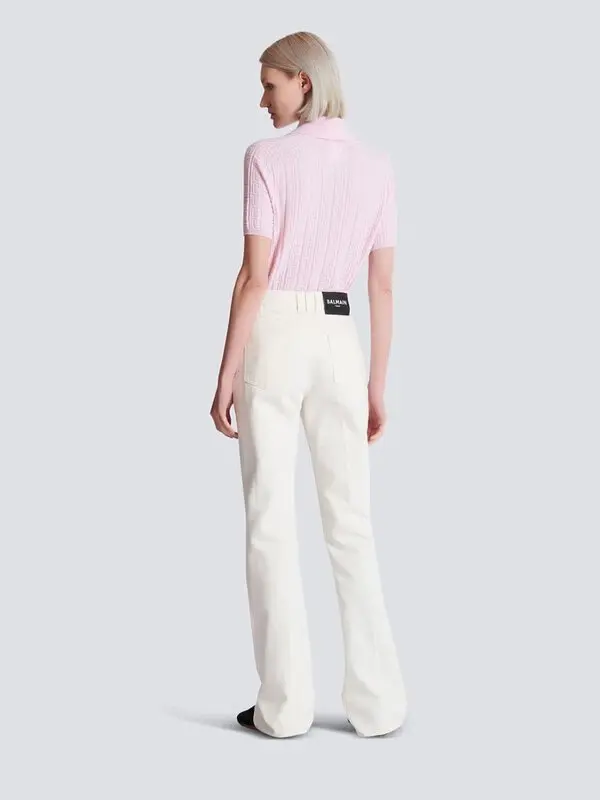 Balmain High-waist Straight-leg Denim Jeans