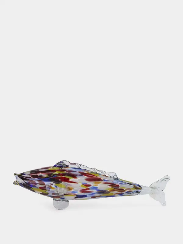 All Origine Glass Fish Sculpture - Multicolour