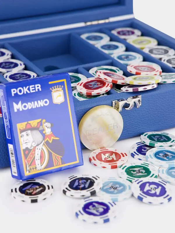 Hector Saxe Paris Limoges Leather Poker Set