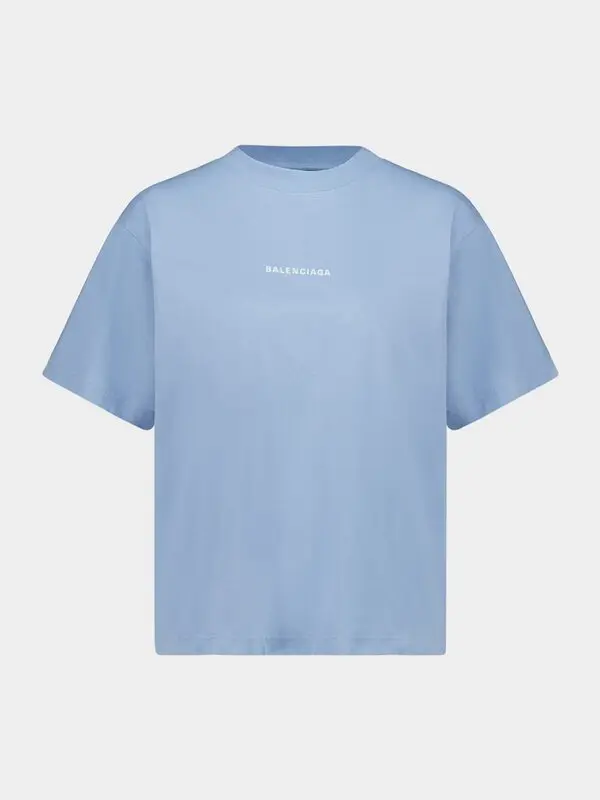 Balenciaga Back T-shirt Medium Fit - Blue