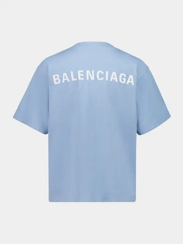 Balenciaga Back T-shirt Medium Fit - Blue