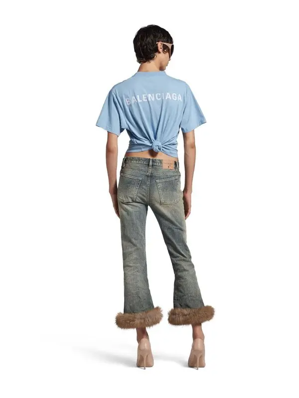 Balenciaga Back T-shirt Medium Fit - Blue