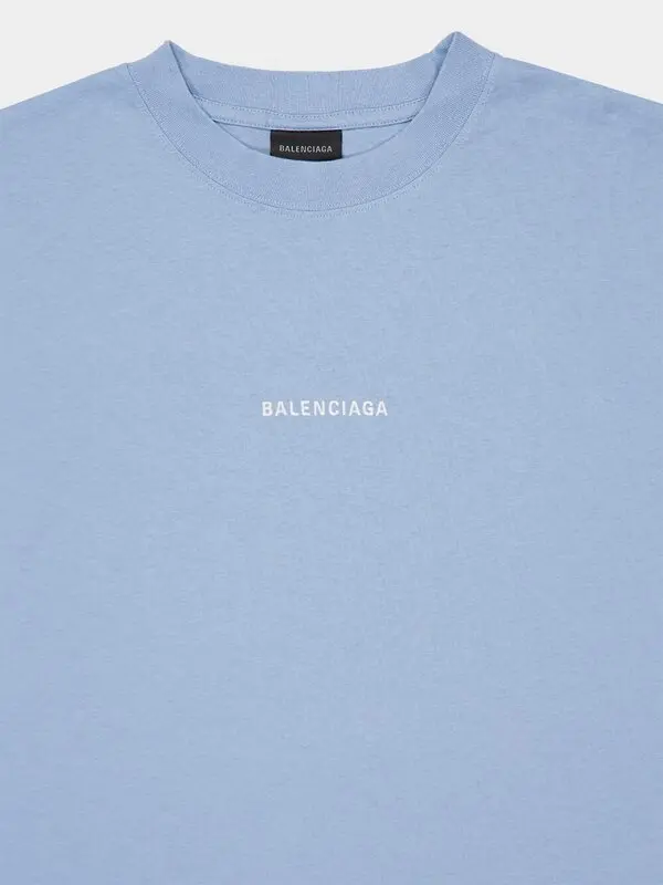 Balenciaga Back T-shirt Medium Fit - Blue