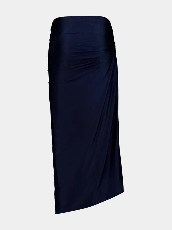 Rabanne Piercing Detail Midi Skirt - Blue