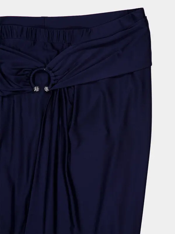 Rabanne Piercing Detail Midi Skirt - Blue