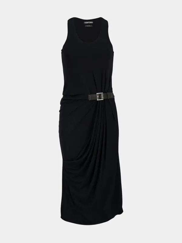 TOM FORD Tank Dress With Leather Buckle - Black