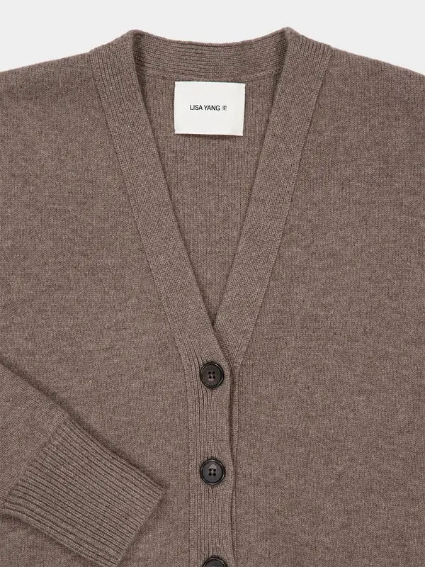 LISA YANG Light Amery Double Face Cashmere Cardigan - Brown