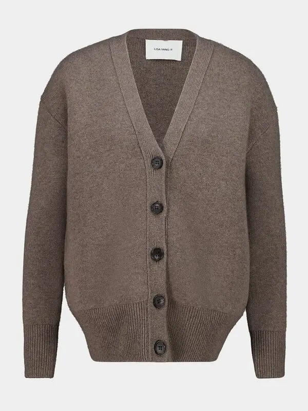 LISA YANG Light Amery Double Face Cashmere Cardigan - Brown
