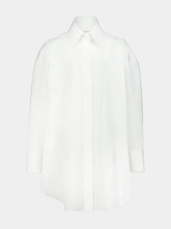 Givenchy Asymmetric Cotton Poplin Shirt - White