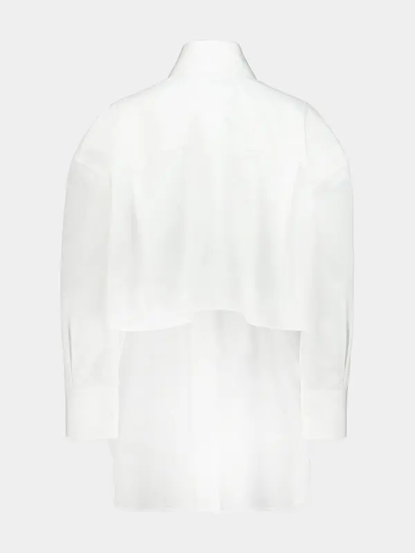 Givenchy Asymmetric Cotton Poplin Shirt - White