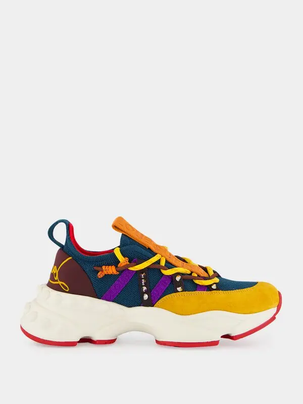 CHRISTIAN LOUBOUTIN Trailnrun Low-top Leather Sneakers - Multicolour