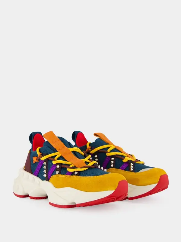 CHRISTIAN LOUBOUTIN Trailnrun Low-top Leather Sneakers - Multicolour
