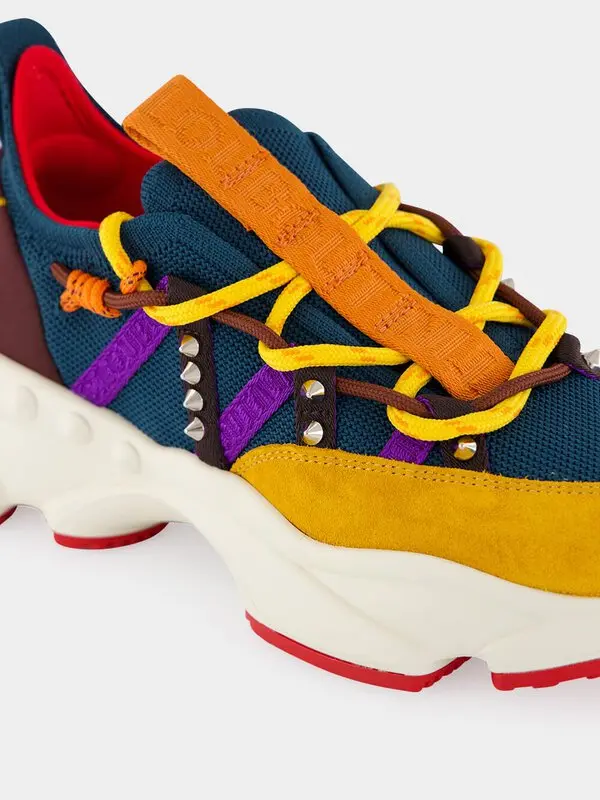 CHRISTIAN LOUBOUTIN Trailnrun Low-top Leather Sneakers - Multicolour