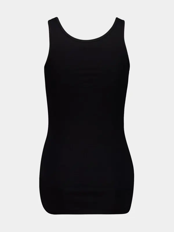 JAMES PERSE Long Cotton Tank Top - Black