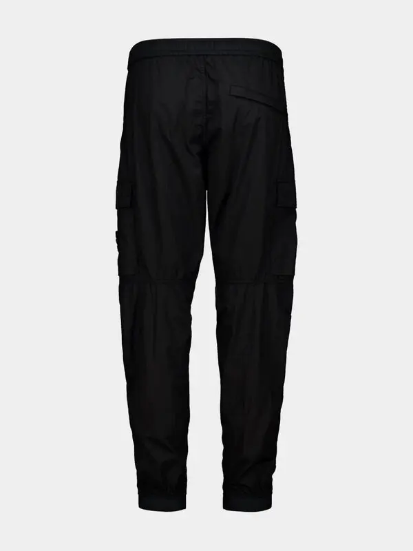 Stone Island Stretch Cotton Cargo Trousers - Black