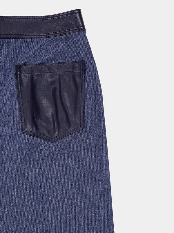 FERRAGAMO High-waisted Wide-leg Denim Trousers - Blue