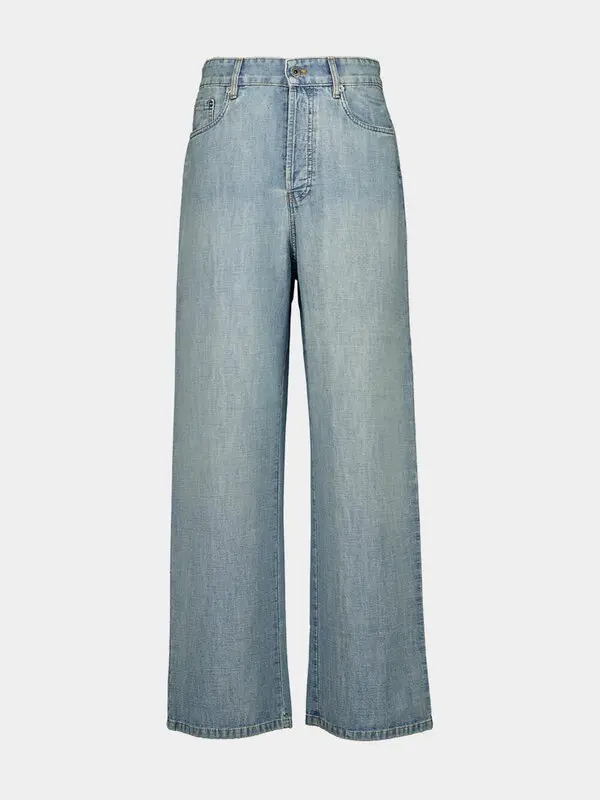 Miu Miu High-rise Loose Fit Jeans - Blue