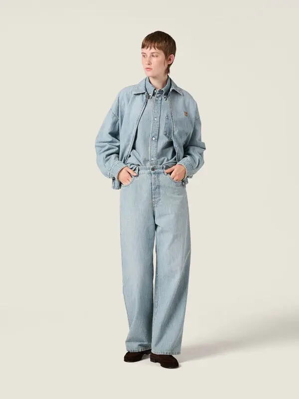 Miu Miu High-rise Loose Fit Jeans - Blue