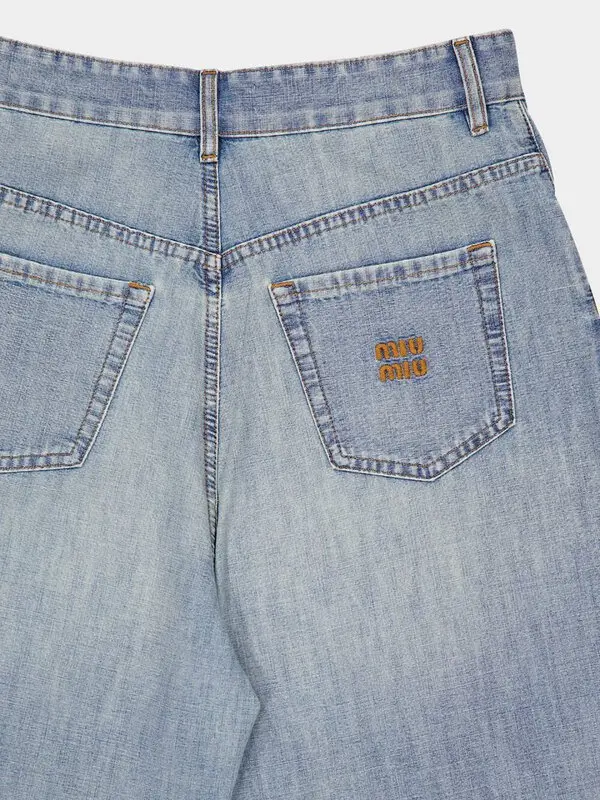 Miu Miu High-rise Loose Fit Jeans - Blue