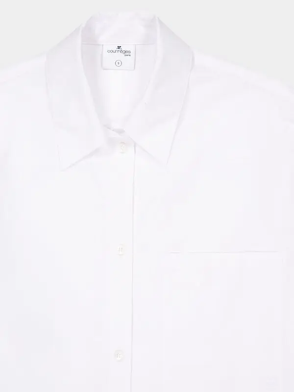 COURREGES Cotton Mini Shirt Dress