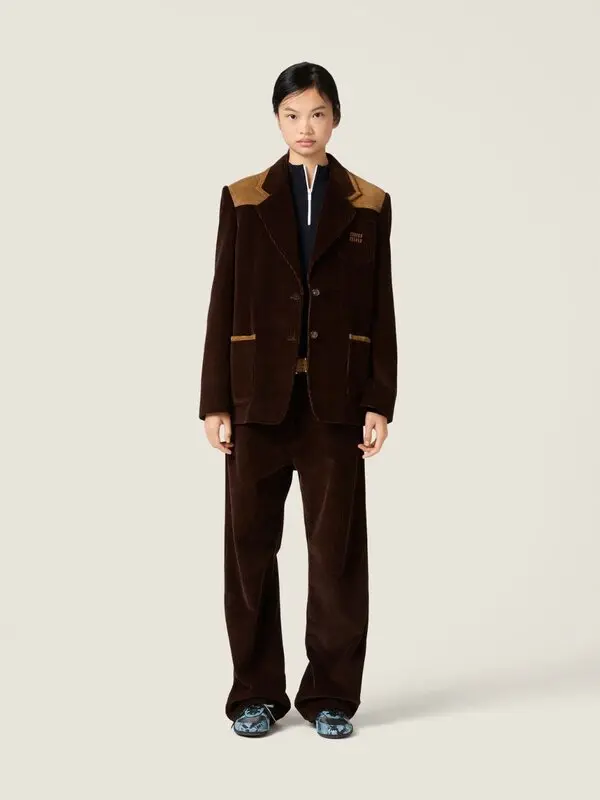 Miu Miu Corduroy Wide-leg Pants - Brown