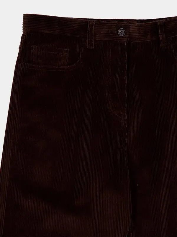 Miu Miu Corduroy Wide-leg Pants - Brown