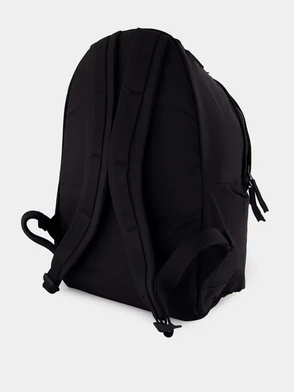 Stone Island Coated Nylon Backpack With Logo Patch - Black
