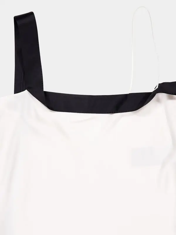 TOM FORD Silk Camisole With Tuxedo Band - White
