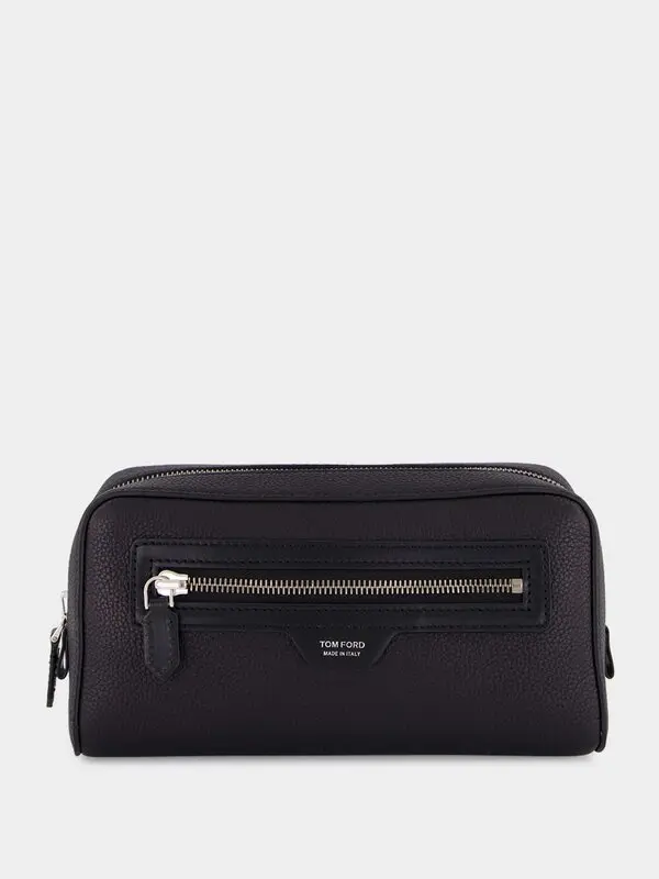 TOM FORD Leather Toiletry Bag - Black