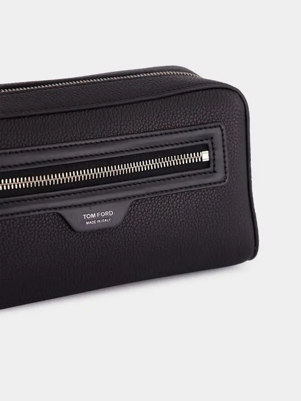 TOM FORD Leather Toiletry Bag - Black