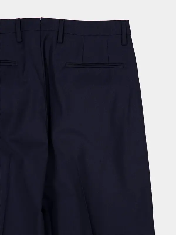 Boglioli Straight Fit Wool Trousers