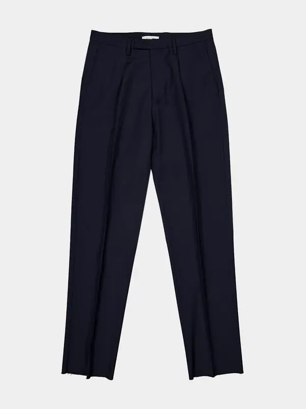 Boglioli Straight Fit Wool Trousers
