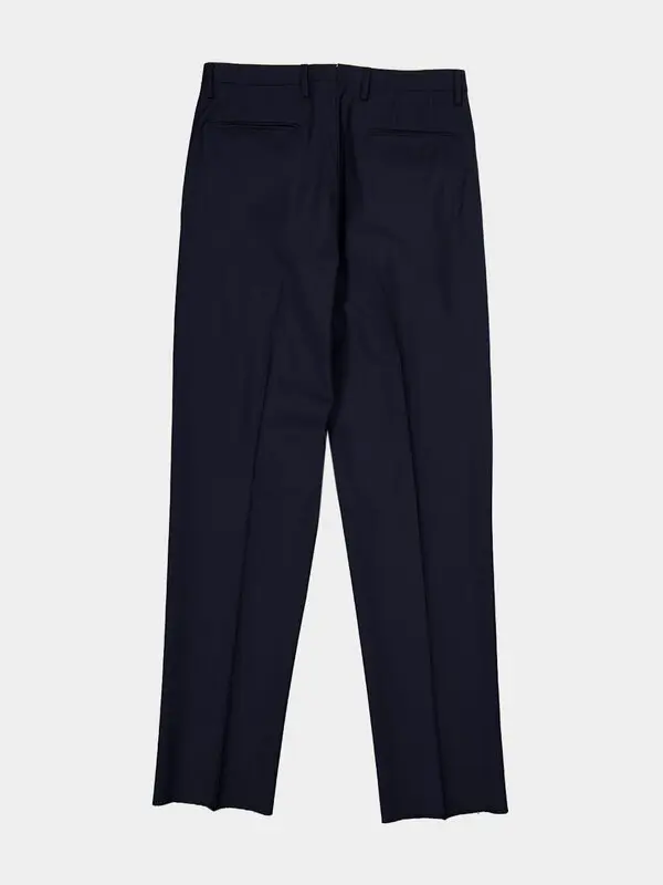Boglioli Straight Fit Wool Trousers
