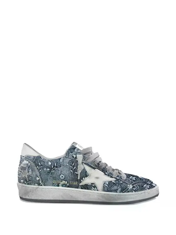 GOLDEN GOOSE Ball Star Floral Sneakers - Blue