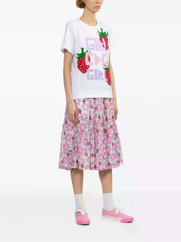 Comme Des Garçons Strawberry Print Top
