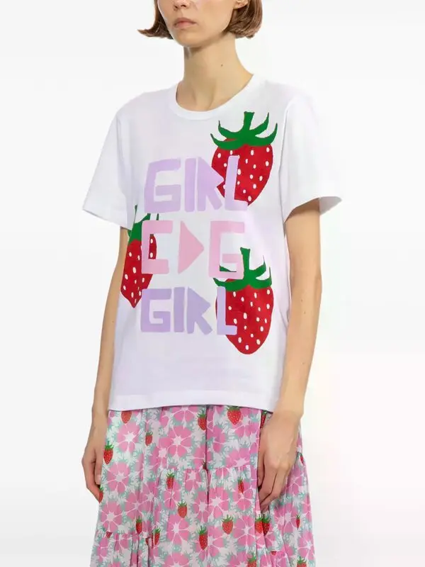 Comme Des Garçons Strawberry Print Top