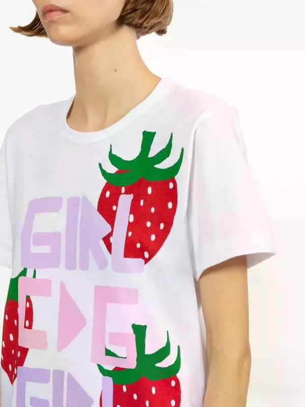 Comme Des Garçons Strawberry Print Top