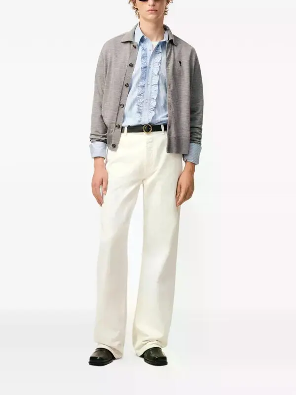 AMI Paris Loose-fit Cotton Twill Jeans - Neutrals