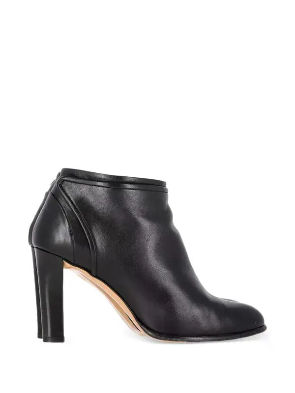 FERRAGAMO Leather Ankle Boots - Black