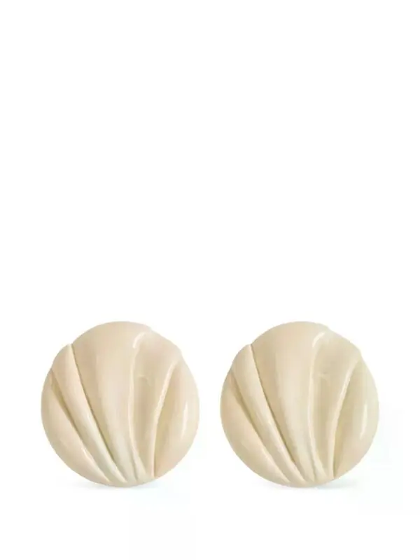Chloé Pleated Clip-on Earrings - White