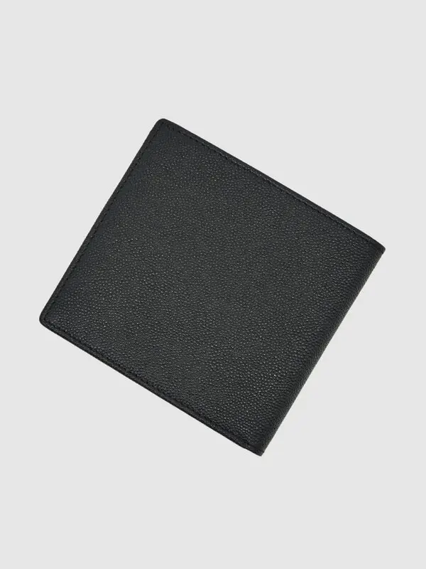 REISS Henry Micro-grain Leather Wallet - Black