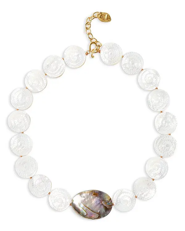 Chan Luu Abalone And Mother Of Pearl Collar Necklace - White Mop