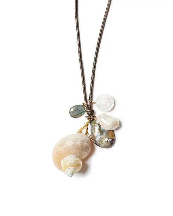 Chan Luu Turbo Shell & Gemstone Pendant Necklace - Multi