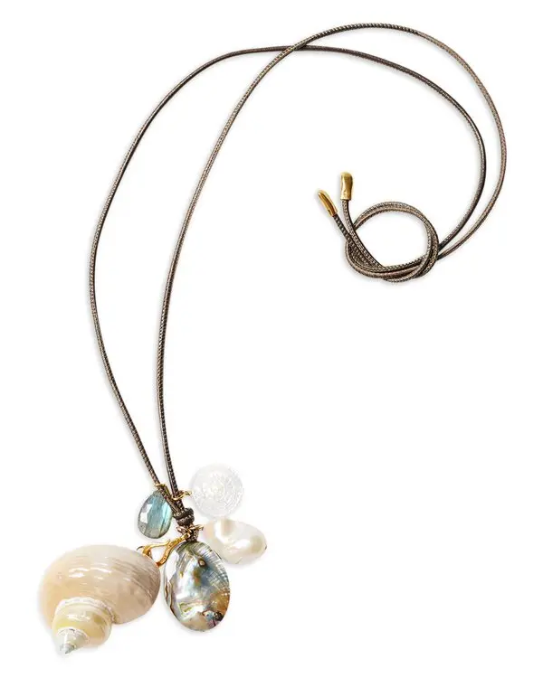 Chan Luu Turbo Shell & Gemstone Pendant Necklace