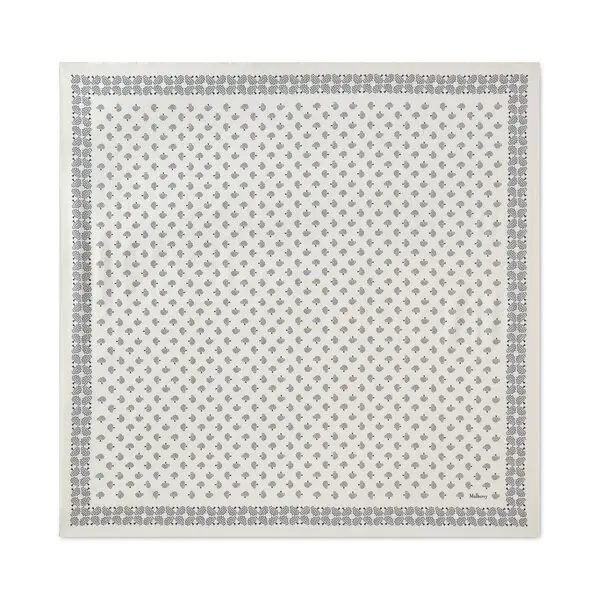 Mulberry Small Square Scarf - Eggshell Cotton