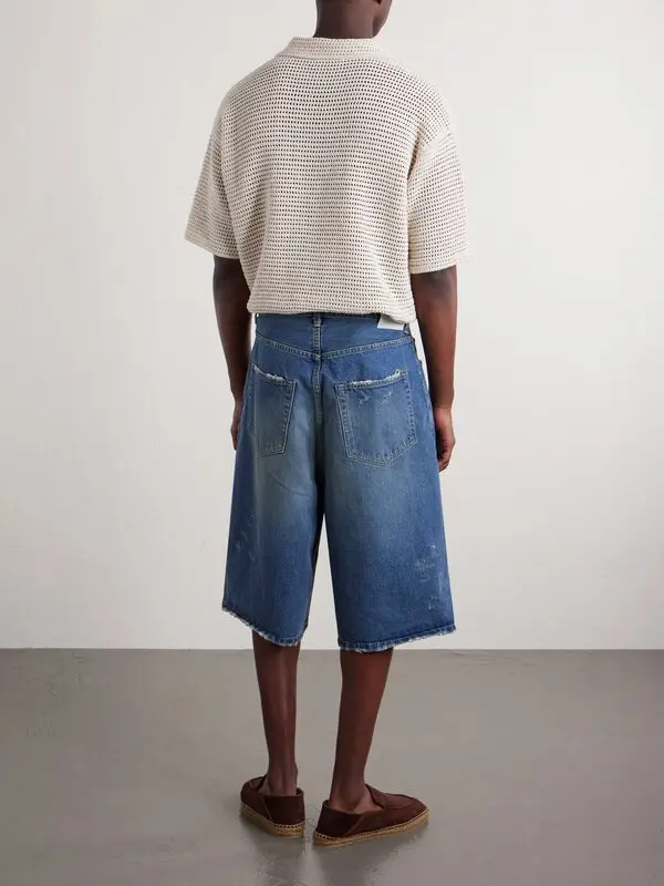 SSSTEIN Straight-leg Denim Shorts