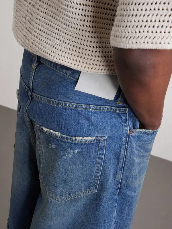 SSSTEIN Straight-leg Denim Shorts