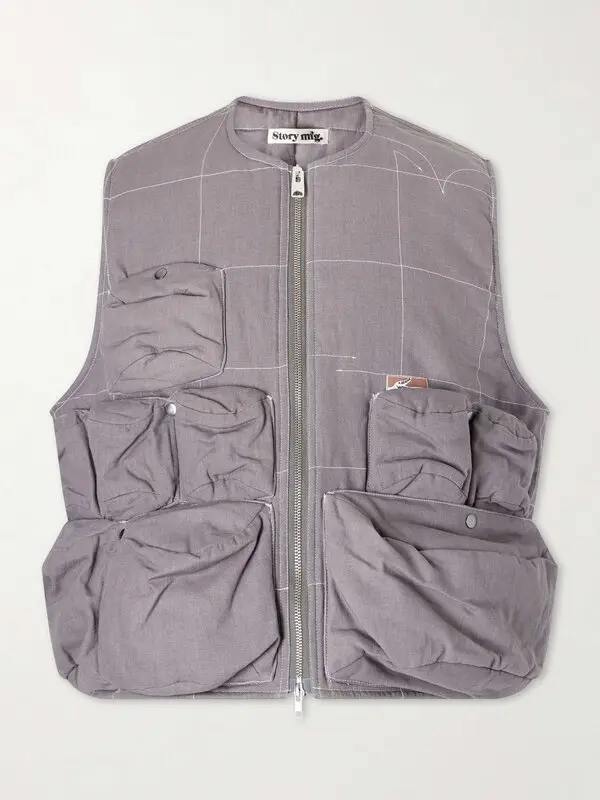 STORY MFG. Pebble Cotton Gilet - Green