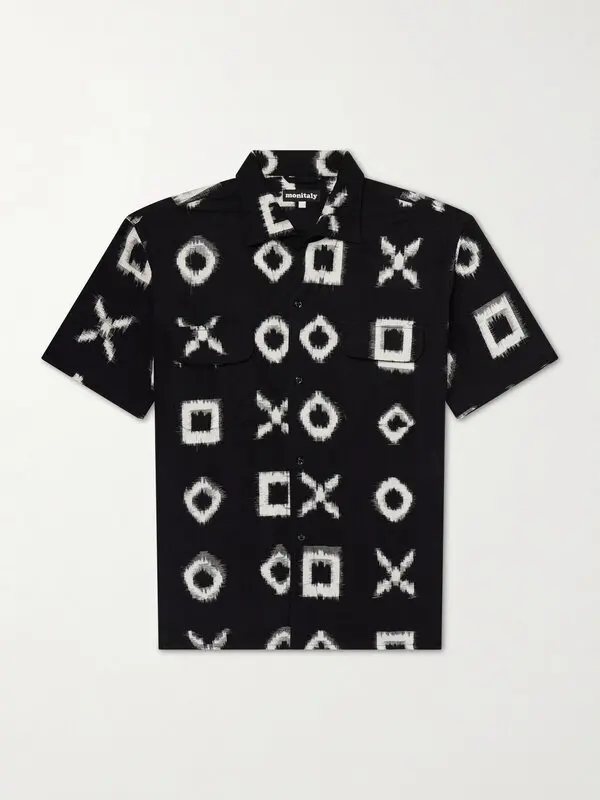 MONITALY Milano Cotton-jacquard Shirt - Black